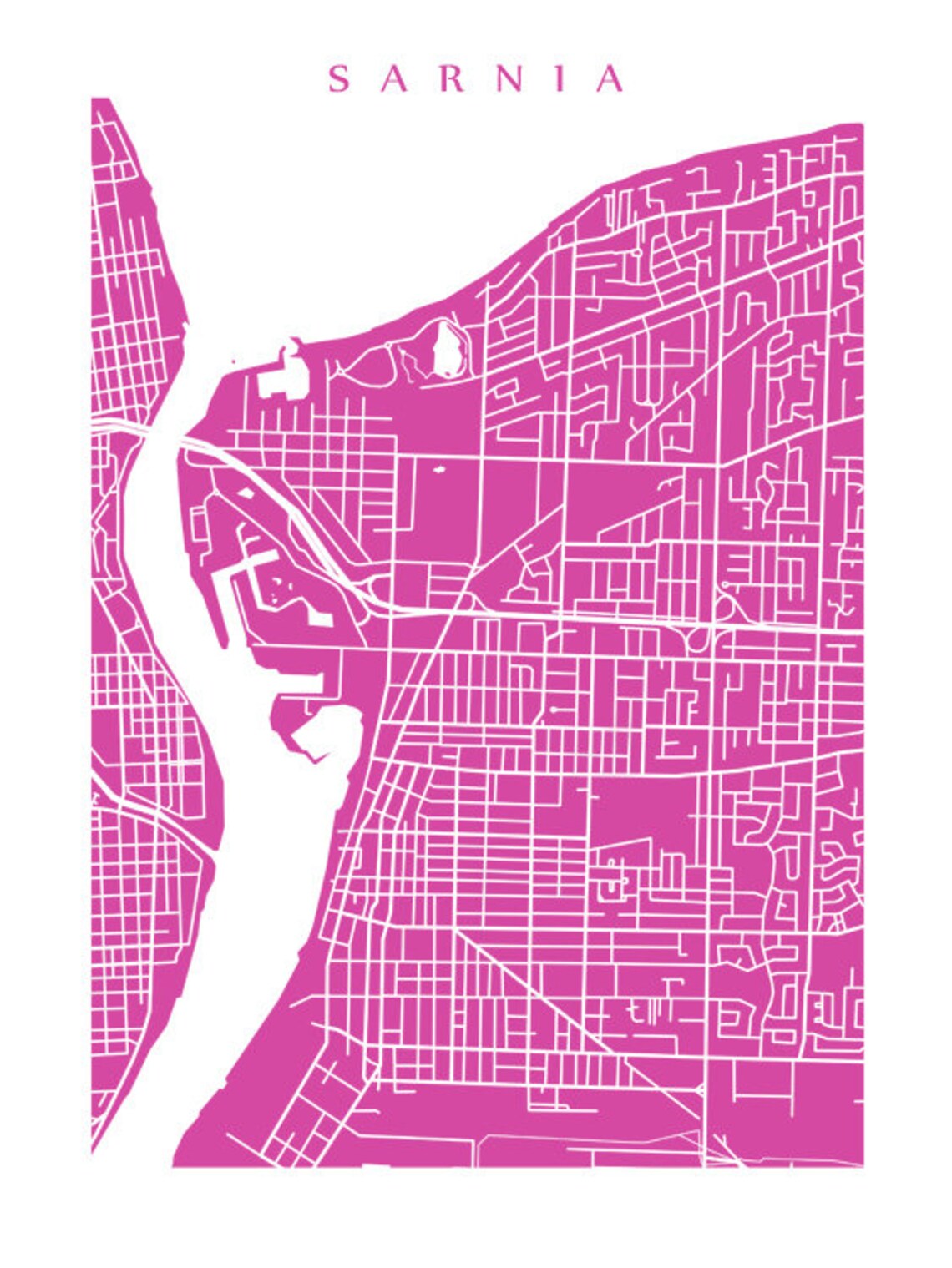 Sarnia Lambton County Ontario Map Print - Etsy Canada