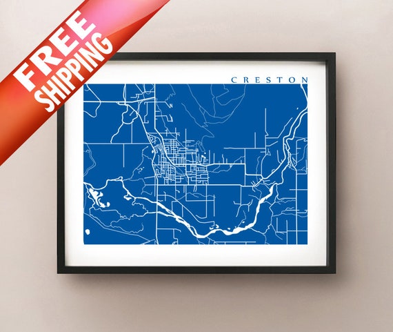 Creston Map Poster Print BC Canada - Etsy