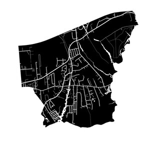 Brookhaven, NY - City Limits Map Print - Etsy