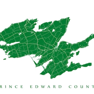 Prince Edward County Map Print - Etsy