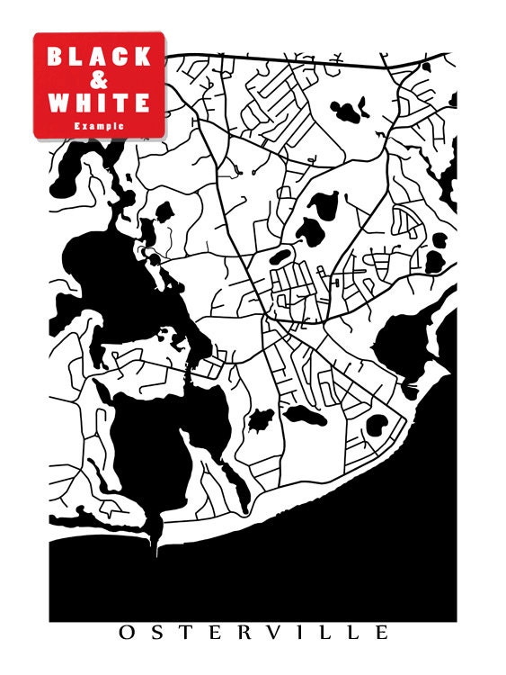 Osterville Cape Cod Map Print FREE SHIPPING | Etsy