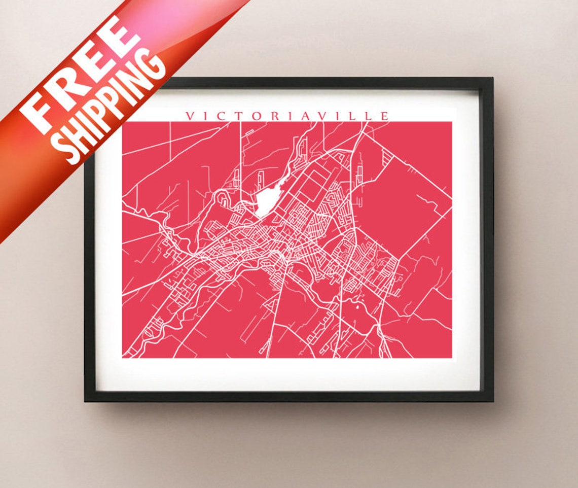 Victoriaville, Quebec Map Print - Etsy