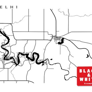 Delhi, IA Map Print - Iowa Art Poster - Etsy