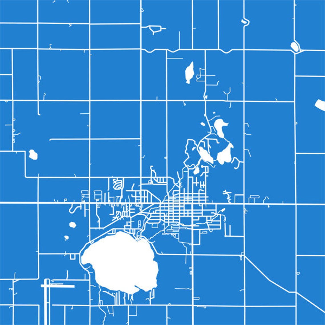 Fremont MI Map Michigan Poster | Etsy