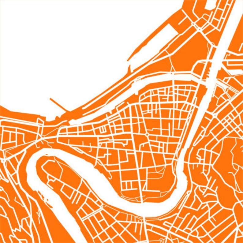 Trondheim Map Art Print - Sør-trøndelag, Norway Poster - Etsy