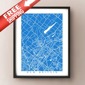New Britain, PA Map - Pennsylvania Poster - Etsy