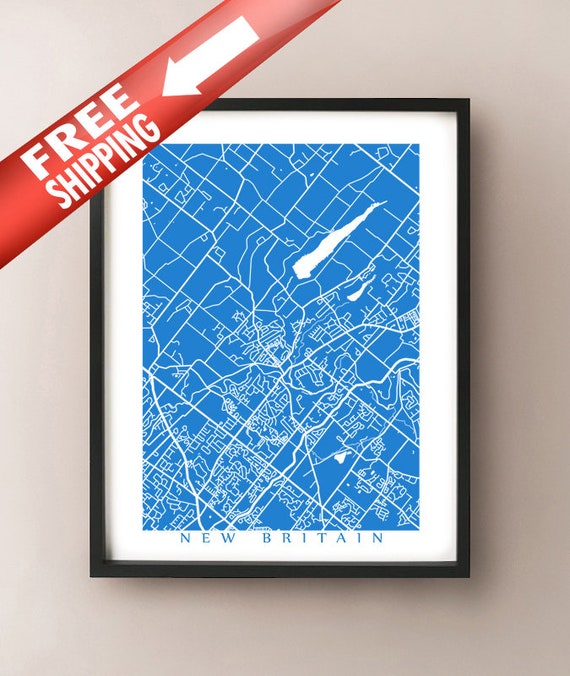 New Britain PA Map Pennsylvania Poster - Etsy
