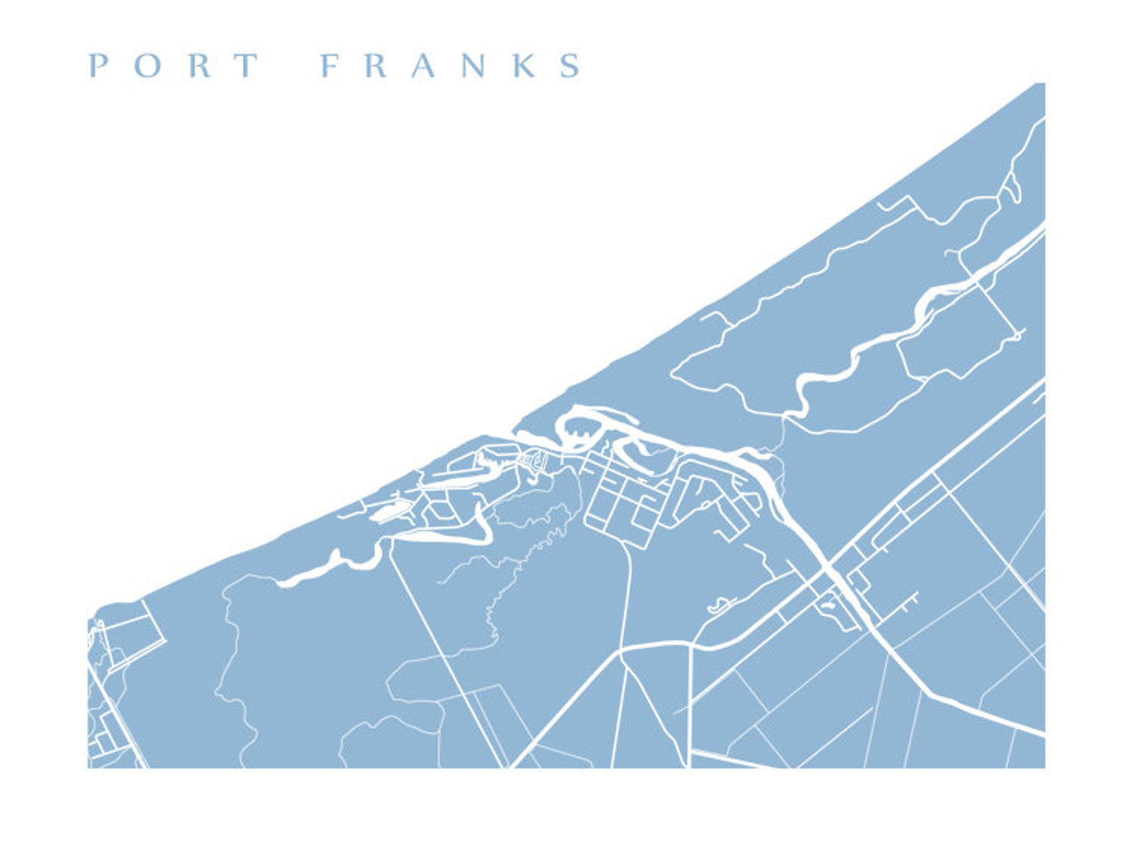 Port Franks ON Map Ontario Poster Art - Etsy