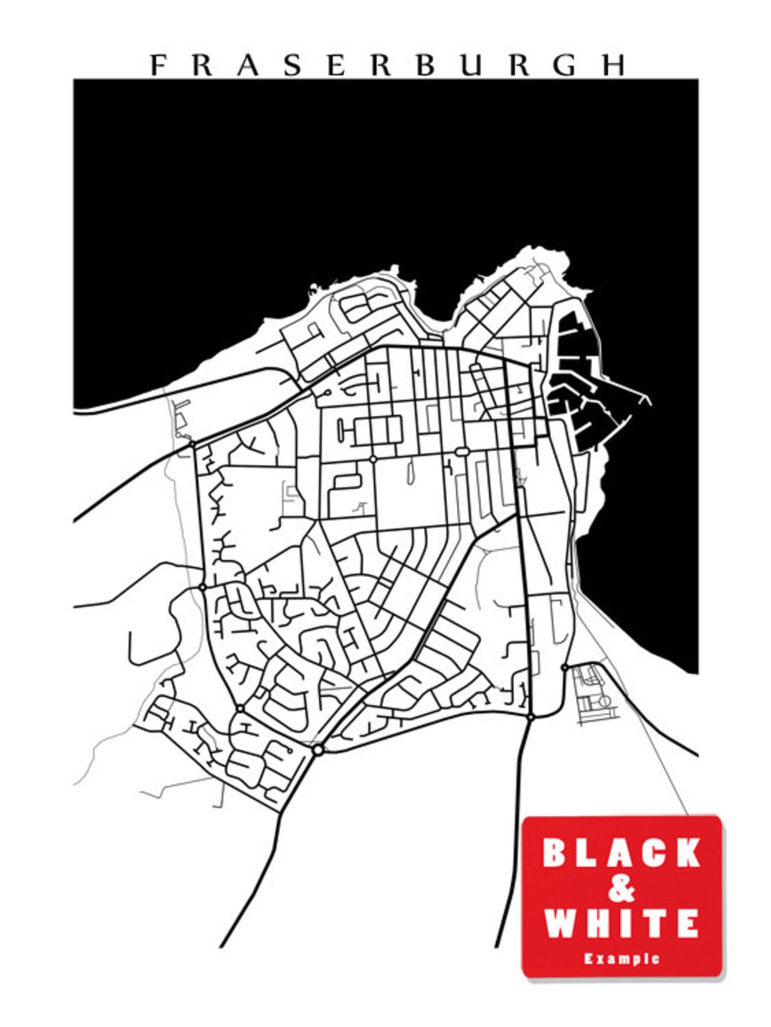 Fraserburgh Aberdeenshire Scotland Map Art Print - Etsy