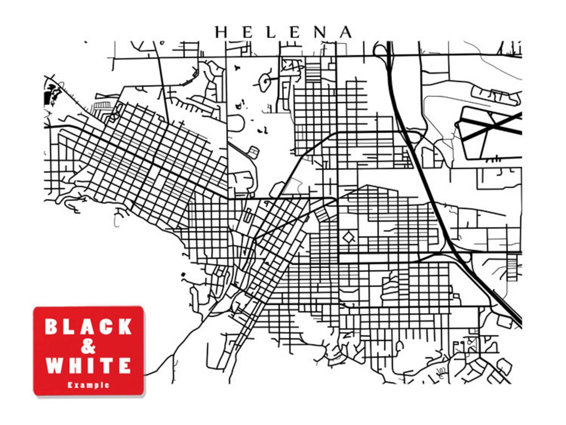 Helena Map Print Montana Poster Helena MT USA Home Decor - Etsy