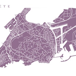 Sete Map Print - France Art Poster - Choose Your Color and Size - Etsy