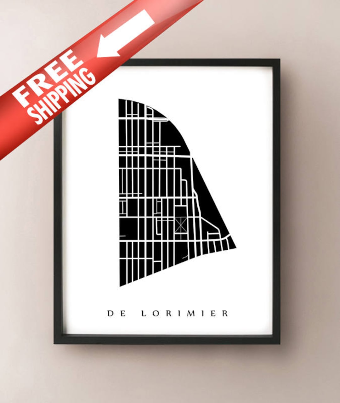 De Lorimier Map Montreal Neighbourhood Art Print - Etsy
