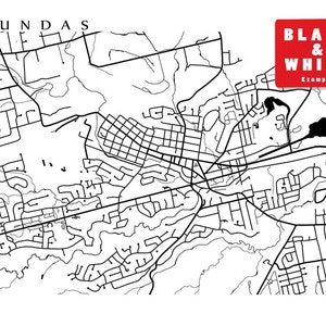 Dundas Map - Hamilton, Ontario Poster Art - Etsy