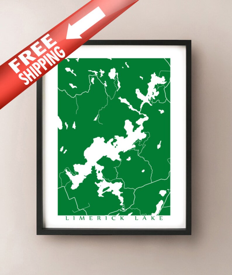 Limerick Lake, ON Map Print - Ontario Art Poster - Etsy