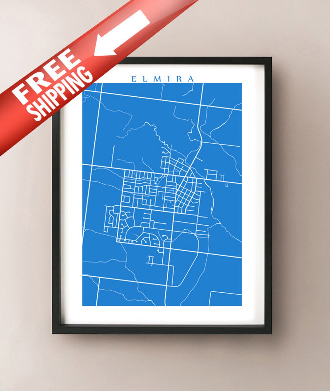 Elmira Map Print Ontario Poster Canada Home Decor | Etsy