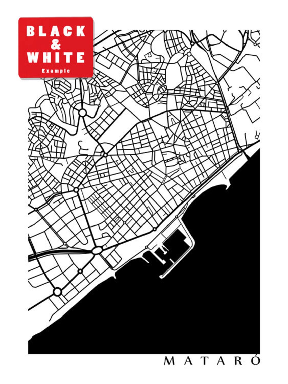 Mataró Spain Map Mataro Maresme Espanya Art Print - Etsy Canada