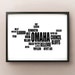 Omaha Area Typography Map, Nebraska Text Art Print - Etsy