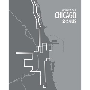 2018 Chicago Marathon Route Map Print - Etsy