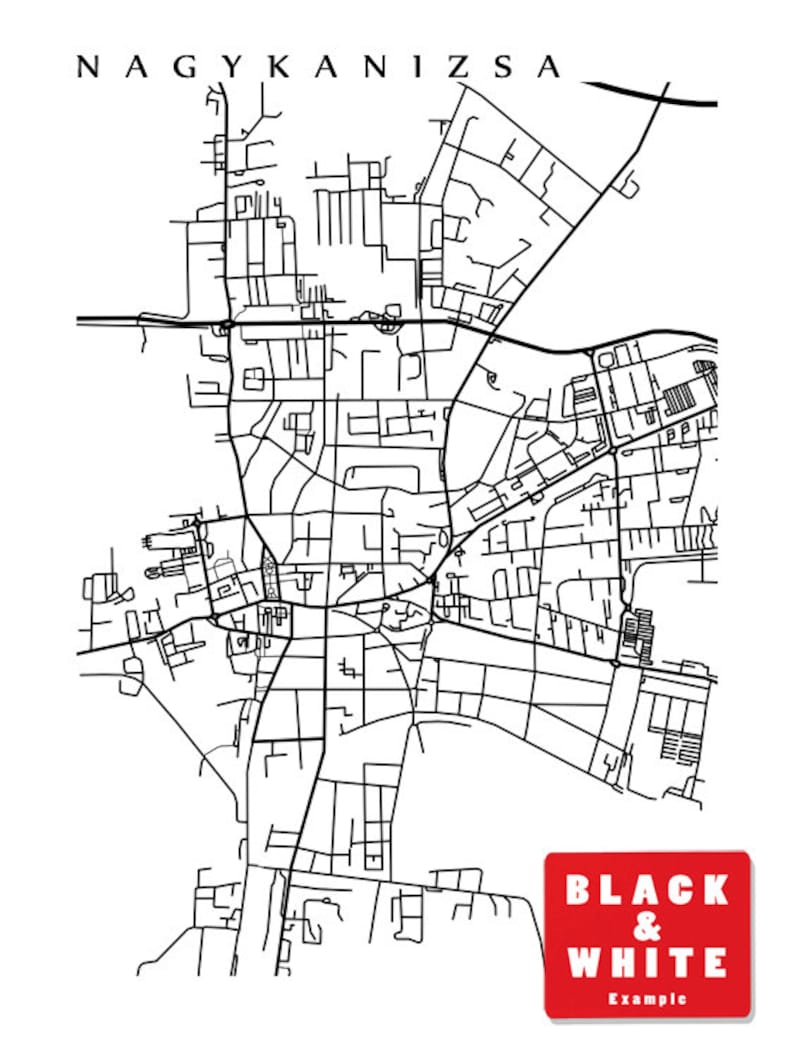 Nagykanizsa Hungary Map Print | Etsy