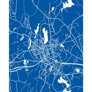 Gardner, MA Map Print - Massachusetts City Art - Etsy