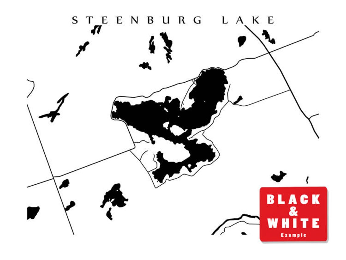 Steenburg Lake Map Print Limerick Ontario Art Poster - Etsy