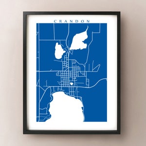 Crandon, WI Map Print - Wisconsin Poster - Etsy
