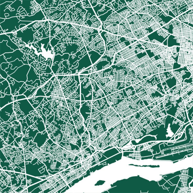 Delaware County PA Map Pennsylvania Poster - Etsy