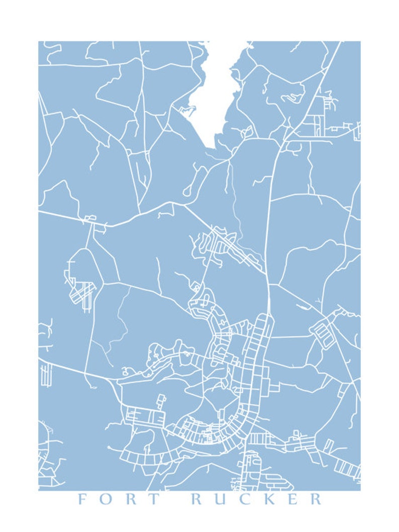 Fort Rucker Map Print Alabama Poster - Etsy