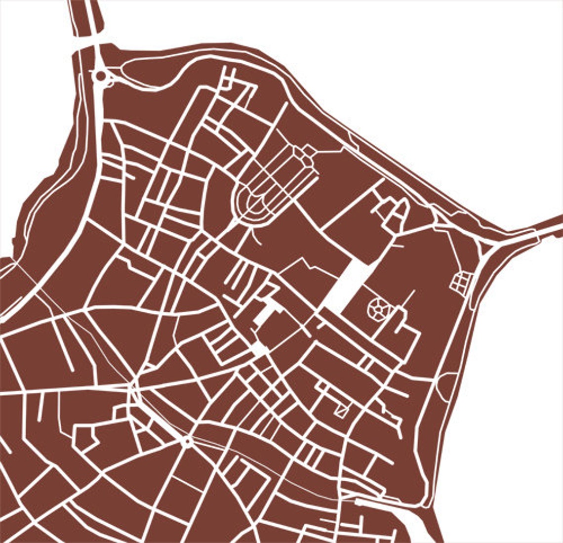 Mantua Map Art Print Italy Poster | Etsy