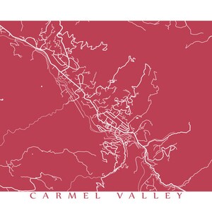 Carmel Valley, CA Map Print - California Poster - Etsy