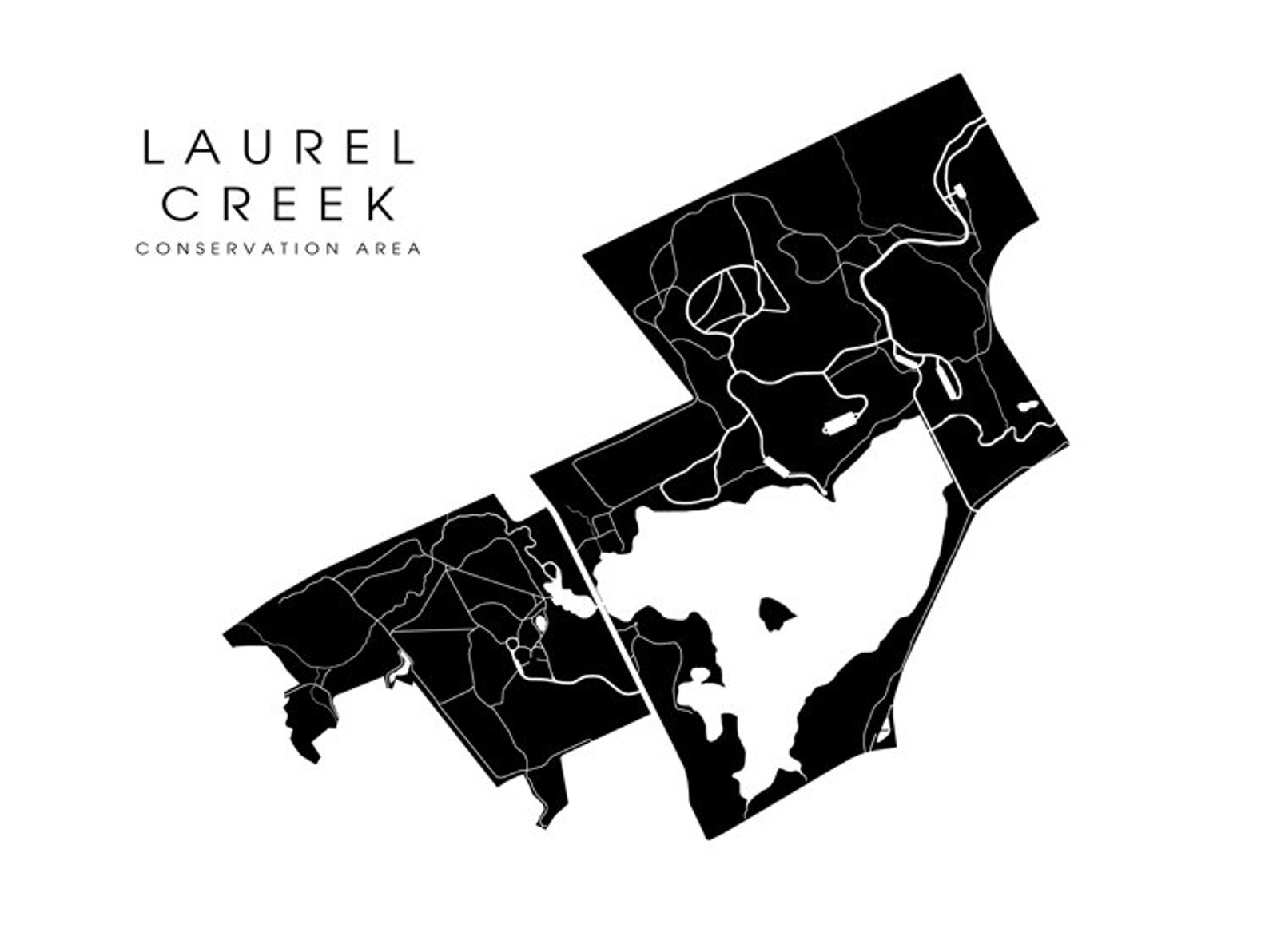 Laurel Creek Conservation Area Waterloo Ontario Map Print | Etsy