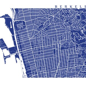 Berkeley Map Print - California Poster - Etsy