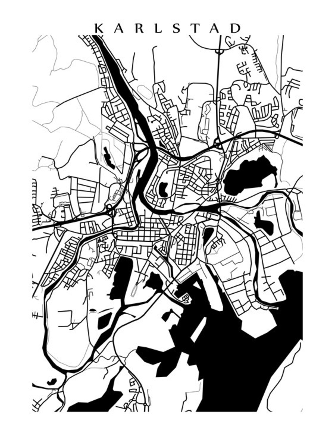 Karlstad Map Print - Etsy