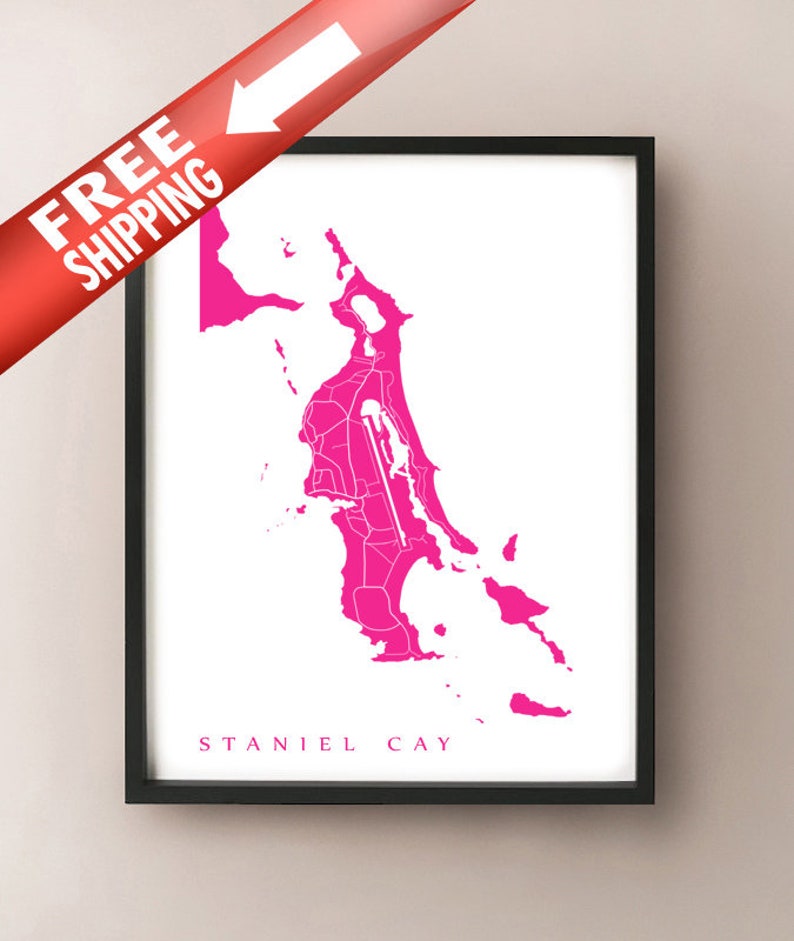 Staniel Cay, Bahamas Map Print - Etsy