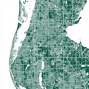 Pinellas County, FL Map Print - Florida Poster - Etsy