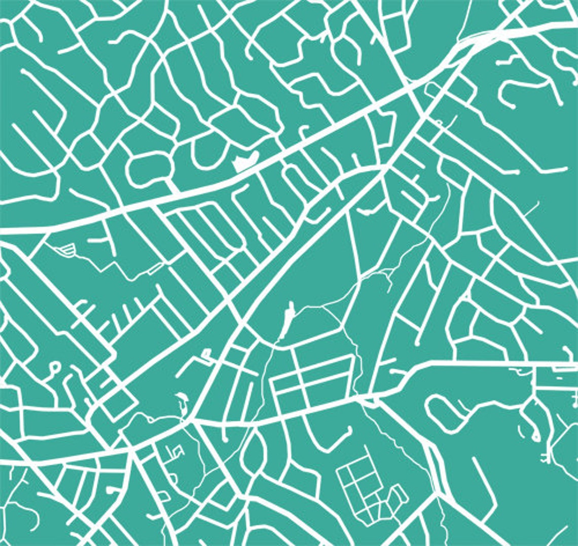 Wellesley Map Print Massachusetts Poster - Etsy