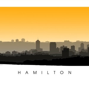 Hamilton Skyline Art - Ontario Poster Print - Etsy