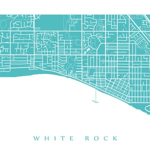 White Rock, BC Map Poster Print - Metro Vancouver, Canada - Etsy