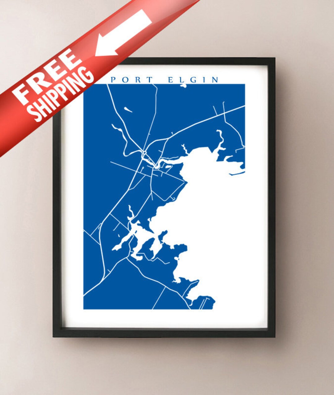 Port Elgin Map - New Brunswick Art Poster - Etsy