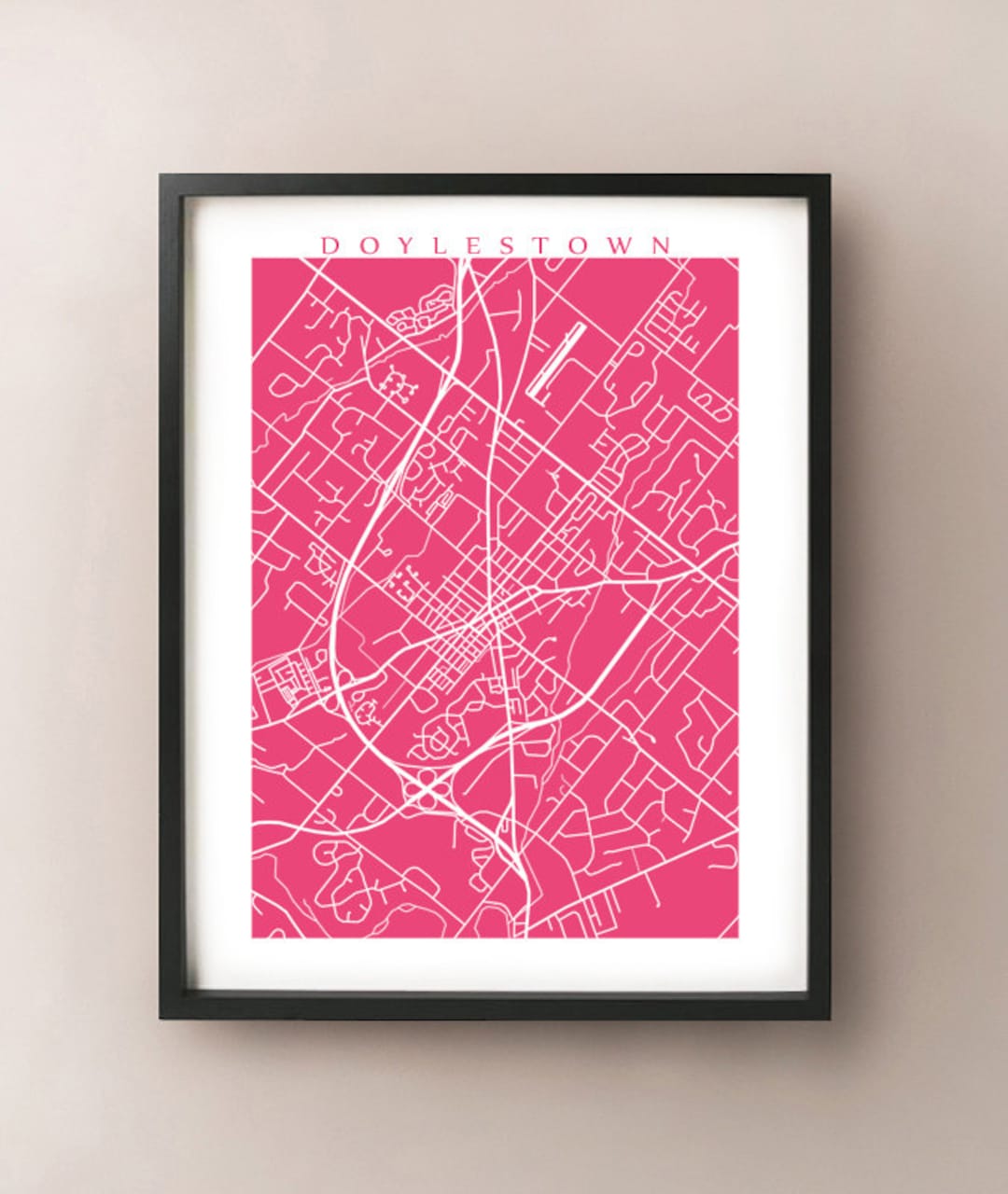 Doylestown Map - Pennsylvania Poster - Etsy