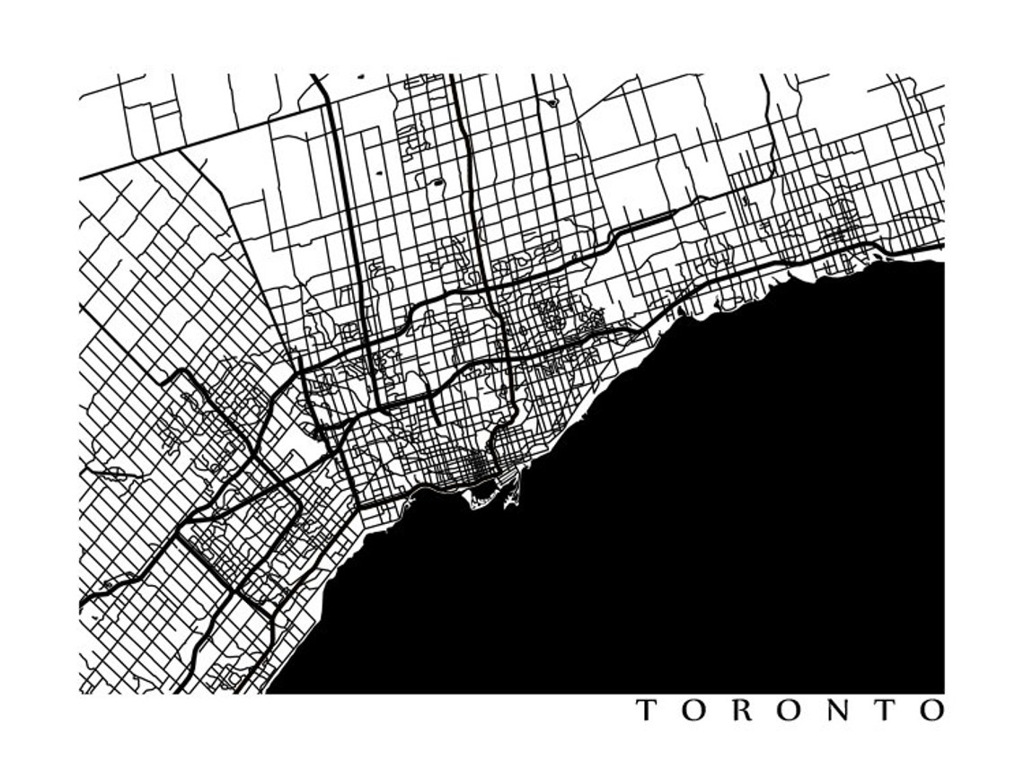 Greater Toronto Area Map Print - Etsy