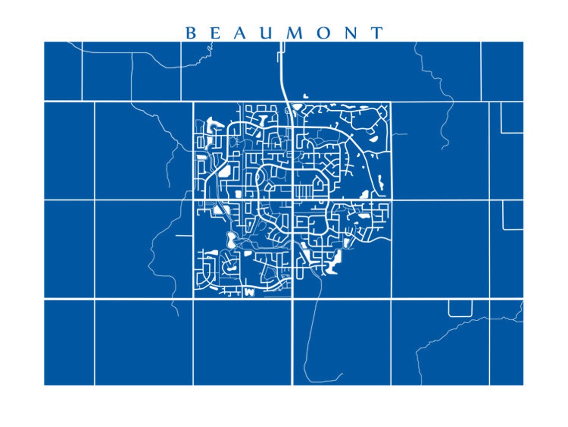 Beaumont AB Map Print Alberta Poster Modern Home Decor - Etsy