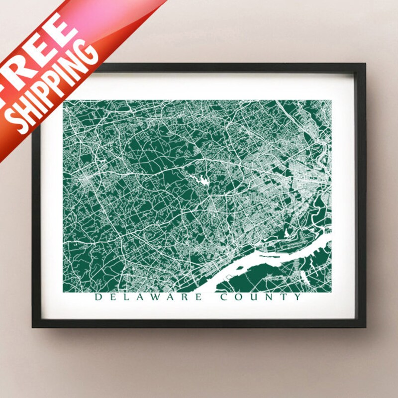 Delaware County Pa Maps - Etsy