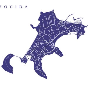 Procida, Naples Map Print - Italy Art Poster - Etsy