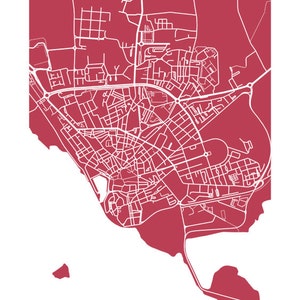 Faro Map Print - Portugal Art Poster - Etsy