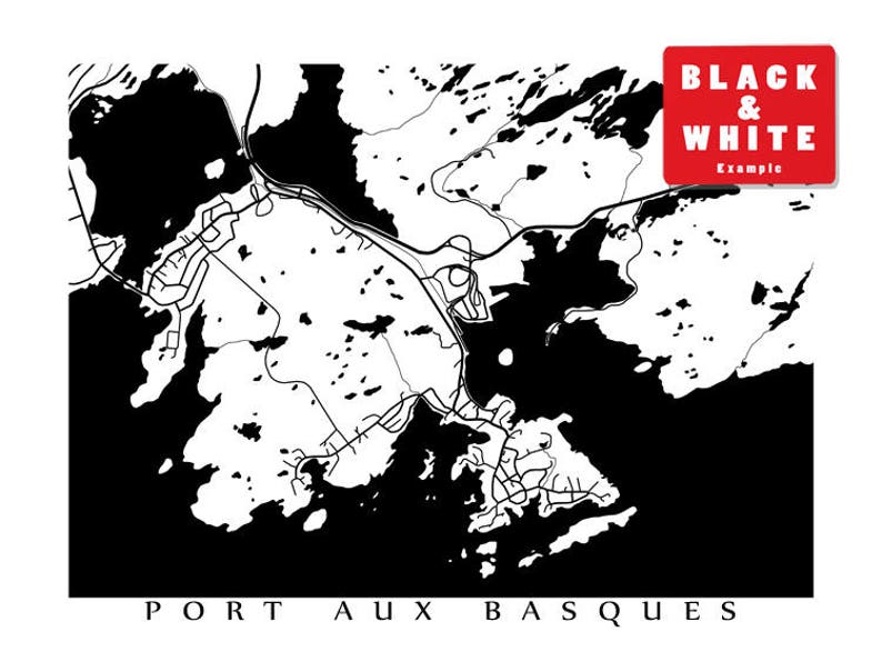 Port Aux Basques, NL Map - Newfoundland Poster - Channel, Grand Bay - Etsy