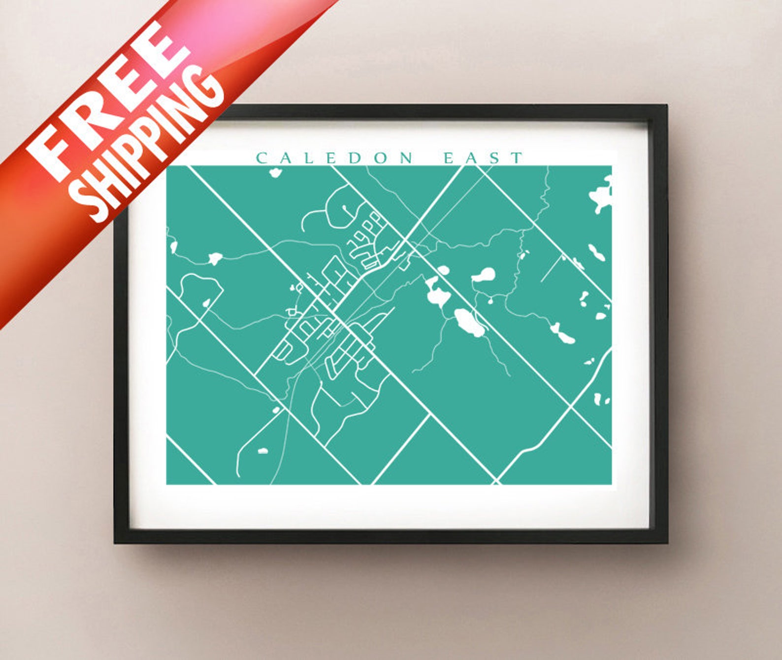 Caledon East Map - Ontario Poster Art - Etsy