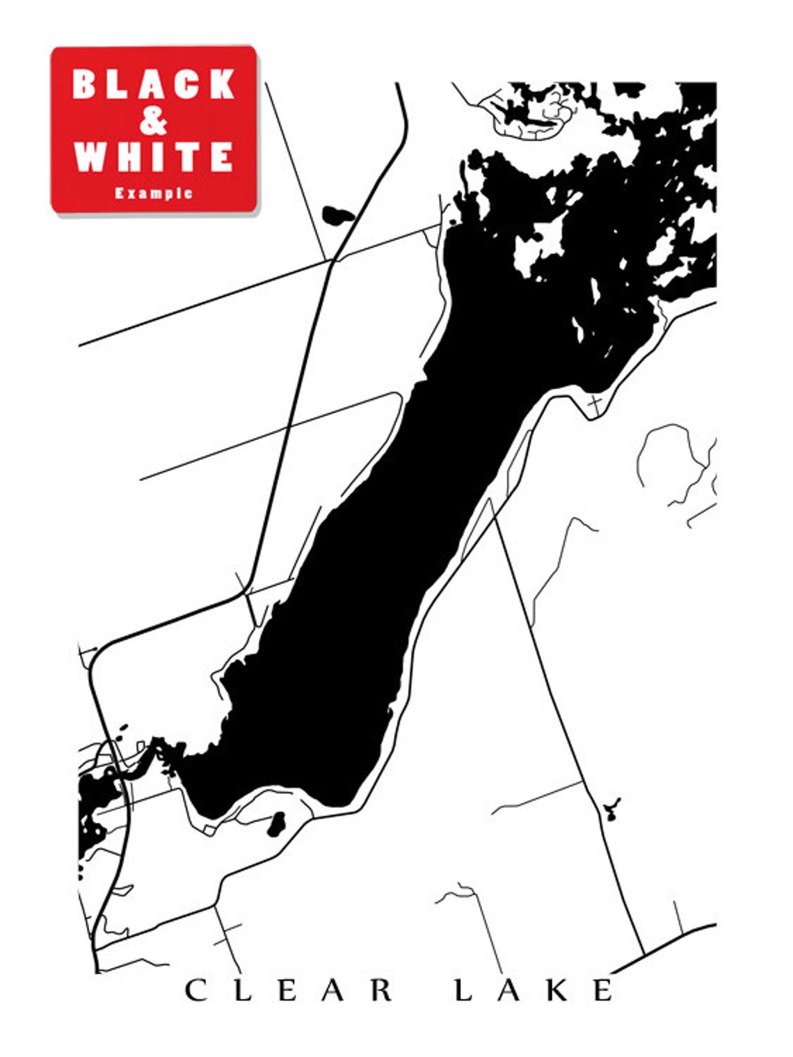 Clear Lake ON Peterborough County Ontario Map Print | Etsy