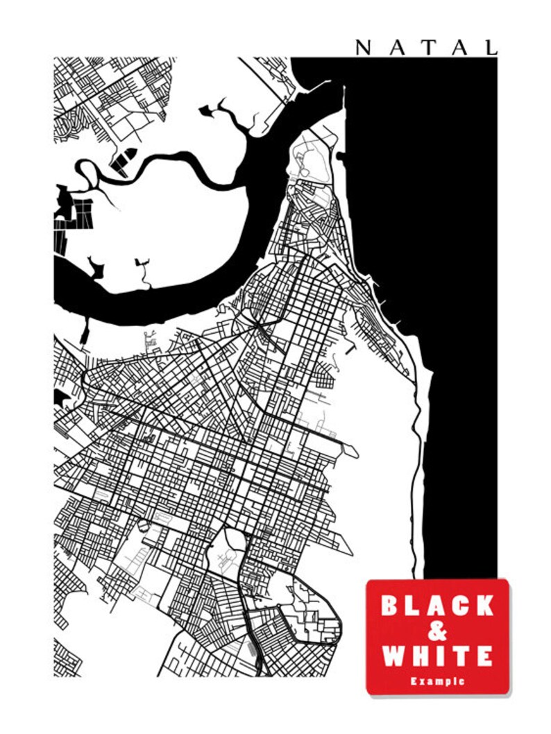 Natal Map Print - Brazil Poster - Etsy