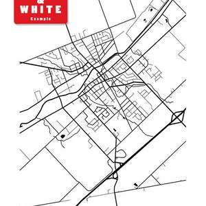 Ingersoll, ON Map Print - Ontario Poster Art - Etsy